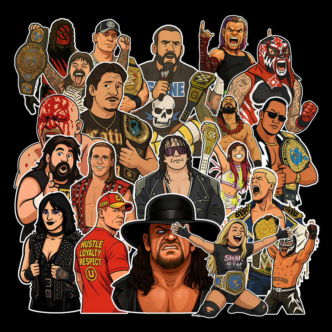 Paquete de Stickers WWE – Main Card Co.